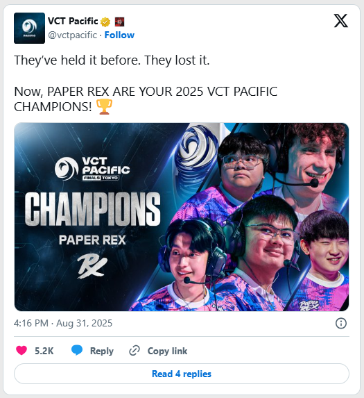 PAPER REX ĐĂNG QUANG VÔ ĐỊCH VCT PACIFIC STAGE 2